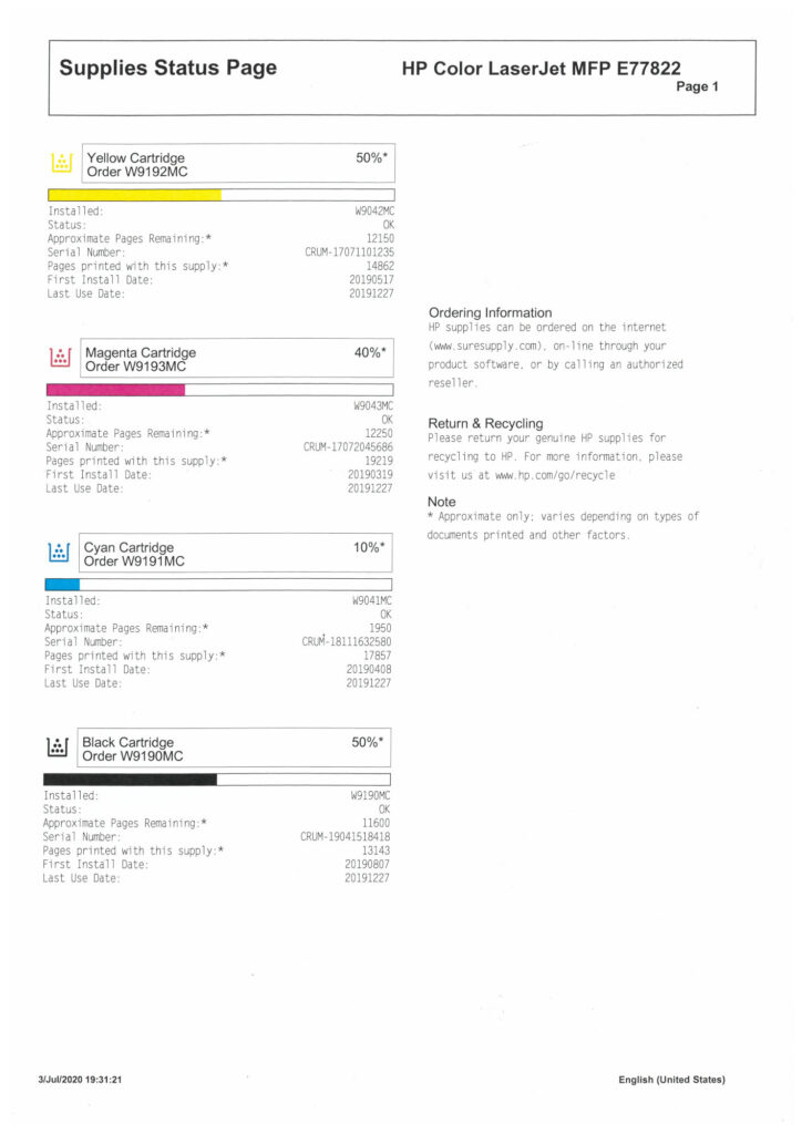 HP Color LaserJet MFP E77822 – TKV Finland